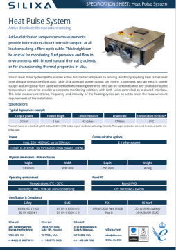 Heat Pulse System | Silixa Ltd.