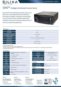 iDAS Acoustic Sensing with Silixa Technology | Silixa Ltd.